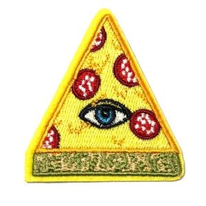 Accessories | Pizza Patch Iron On Illuminati Food Badge Diy Cute | Poshmark